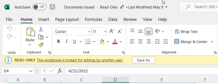  Solved This Workbook Is Locked For Editing By Another User