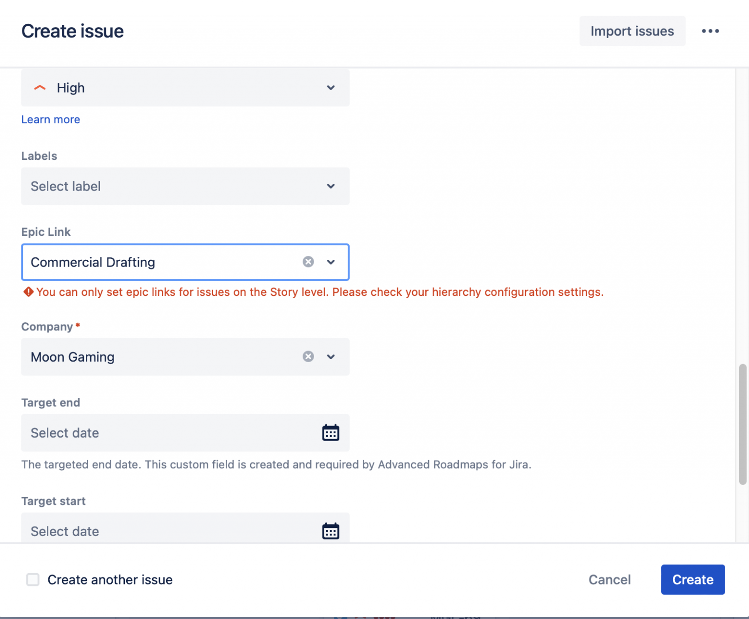 [Solved] You can only set epic links for issues on the story level. Please check your hierarchy ...